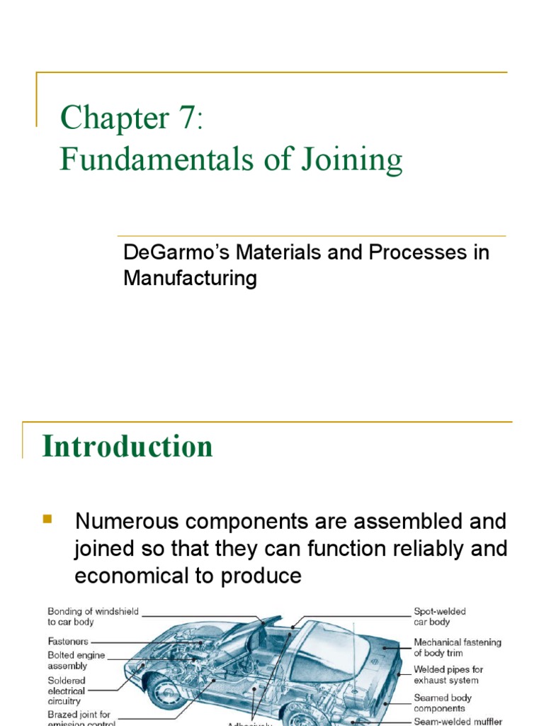 Chap8 Fundamental Joining Process | PDF | Welding | Construction