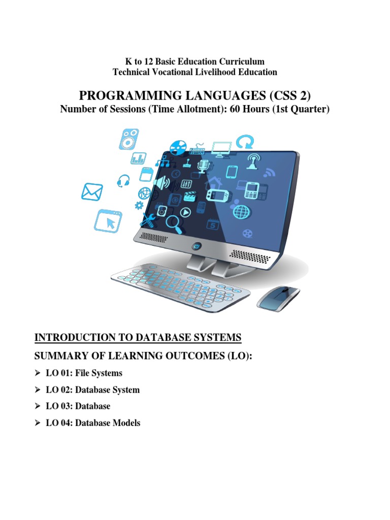 Shs Css 2 Programming Week 01 Pdf Conceptual Model Databases 5607
