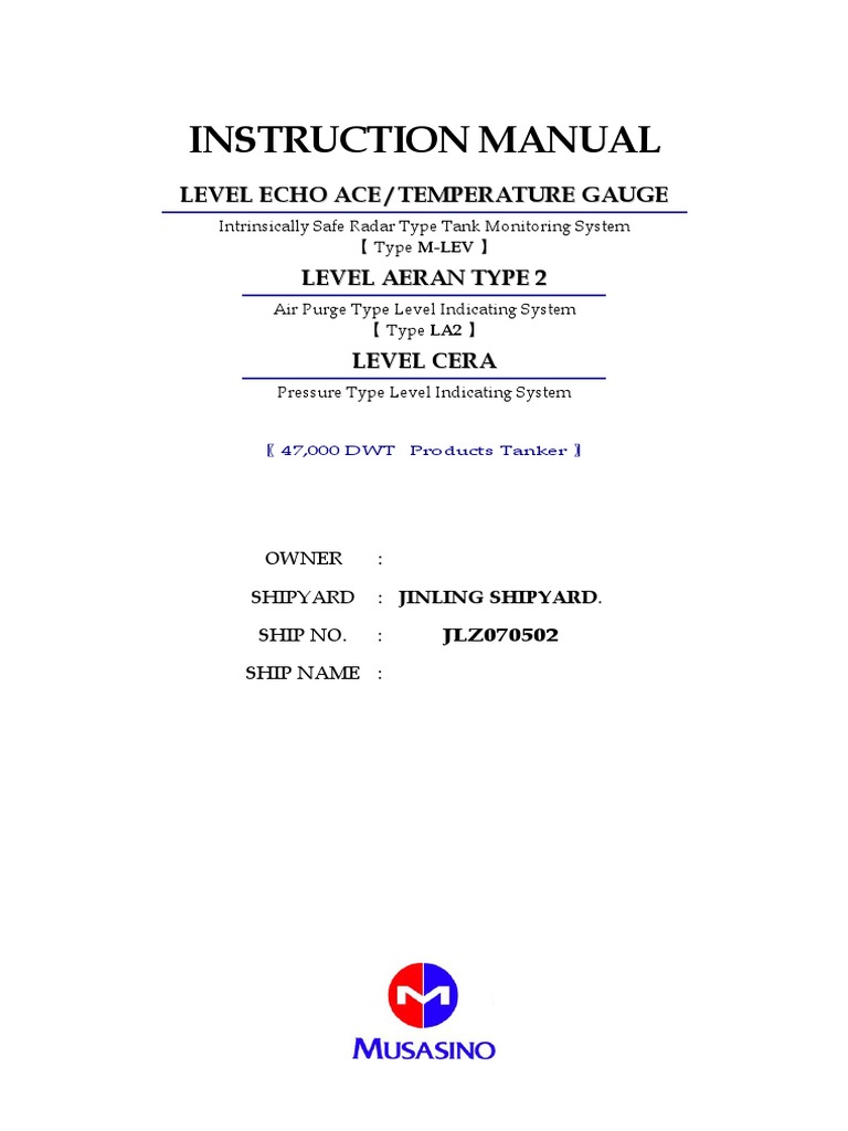 Musasino Tank Monitoring System Manual | PDF | Electrical Wiring ...