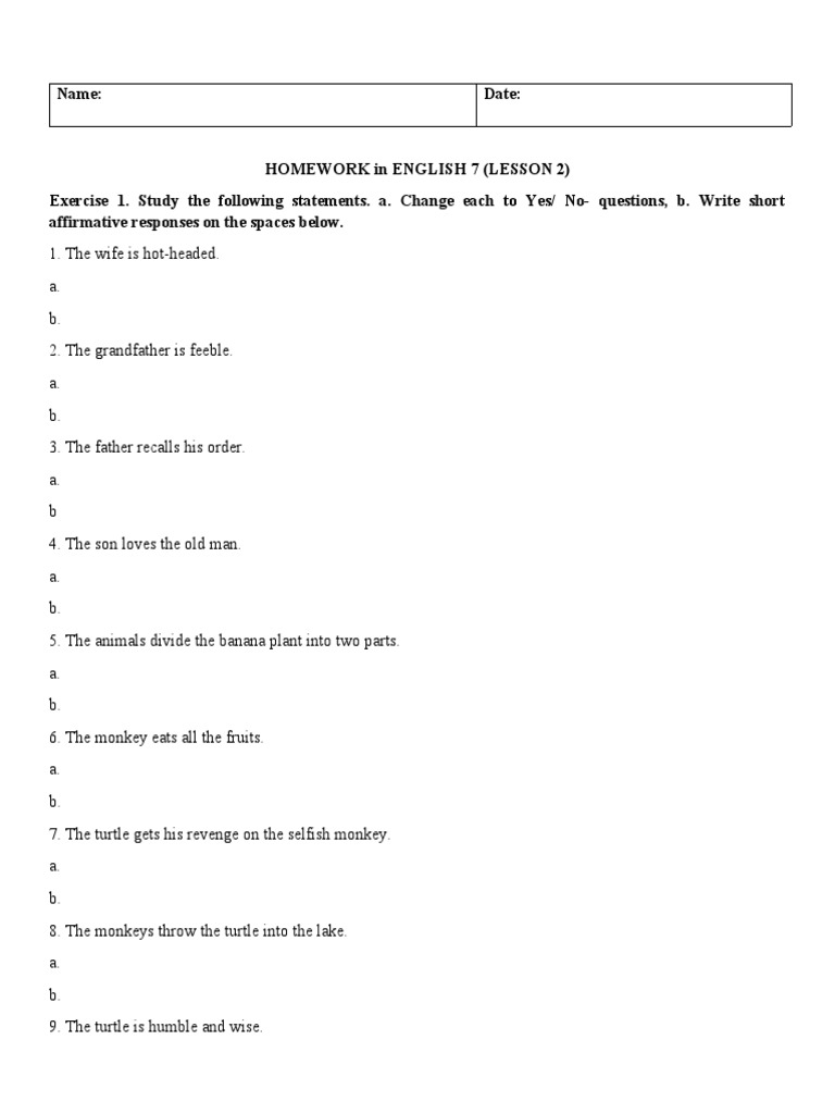 Grade 7 Assignment Lesson 2 and 3 | PDF