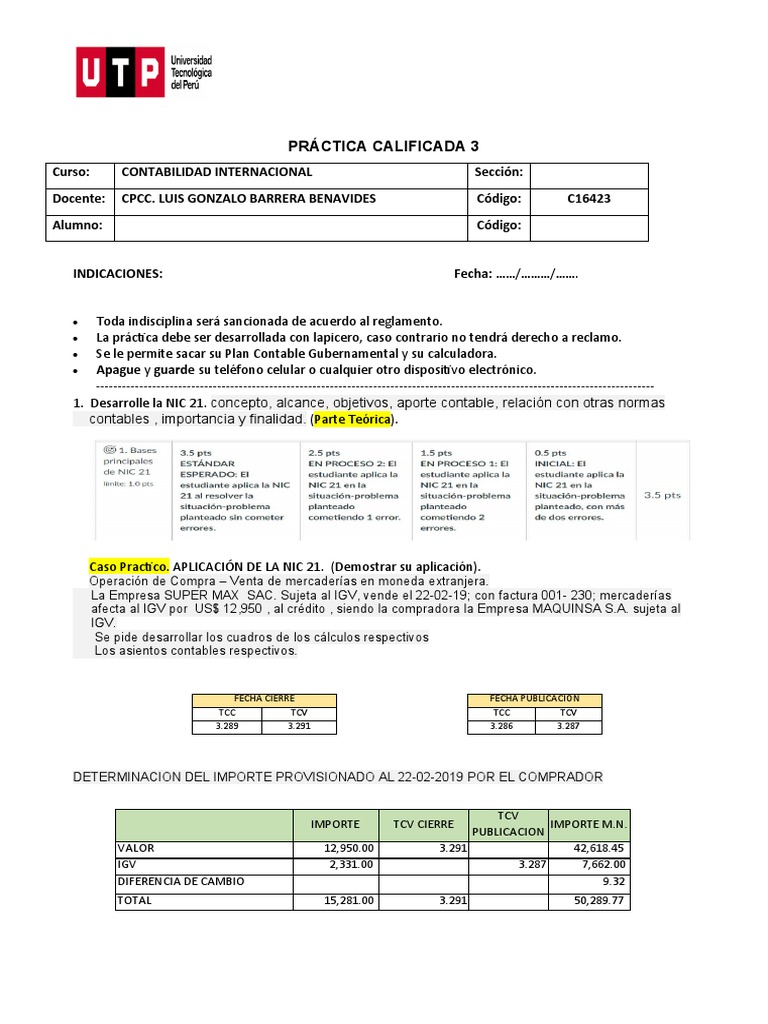 PRACTICA 3. Contabilidad Intern | PDF | normas internacionales de ...