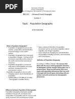 Population Geography Notes | PDF | Geography | Demography