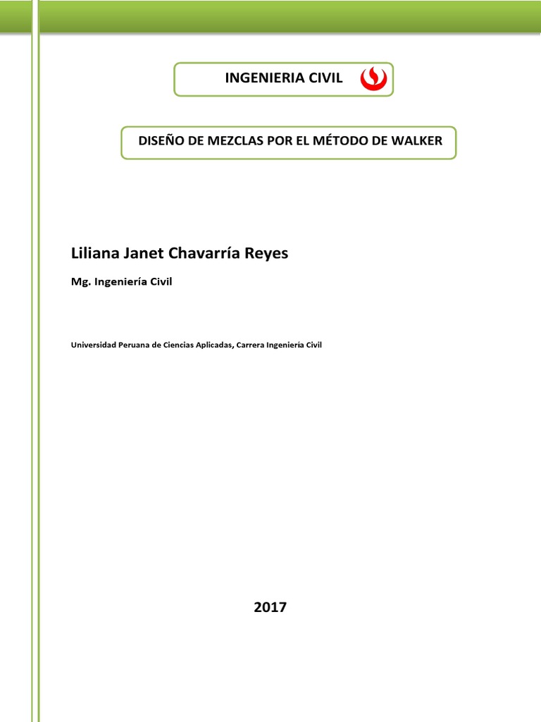 Dosificación de Mezckas Método de Walker | PDF | Hormigón | Naturaleza