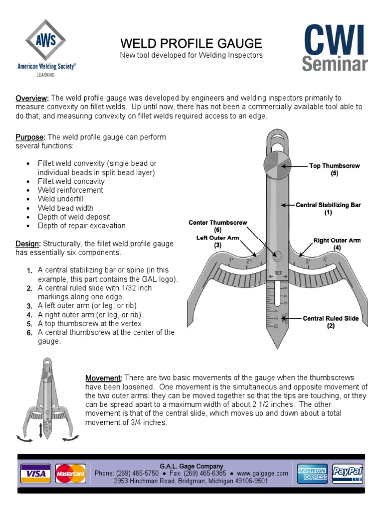 Weld Profile Gauge Directions | PDF | Mechanical Engineering | Nature