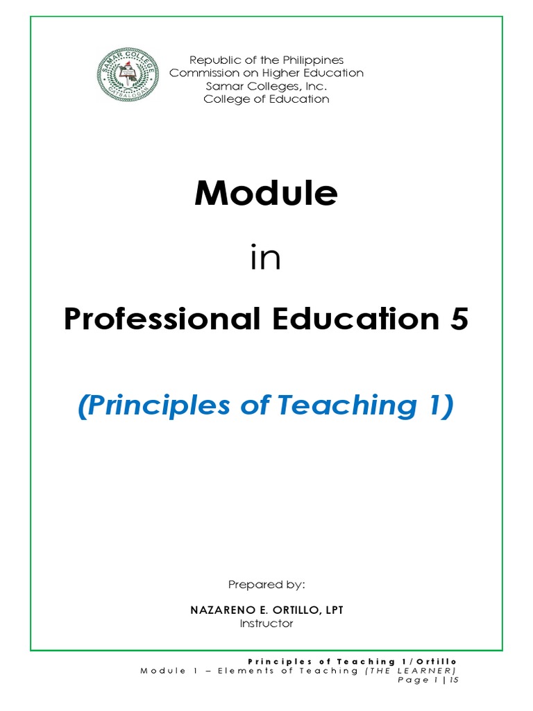 Module 1 - The Learner | PDF | Learning Styles | Idea