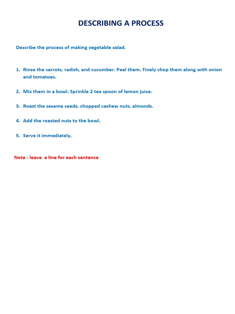 Describing A Process | PDF