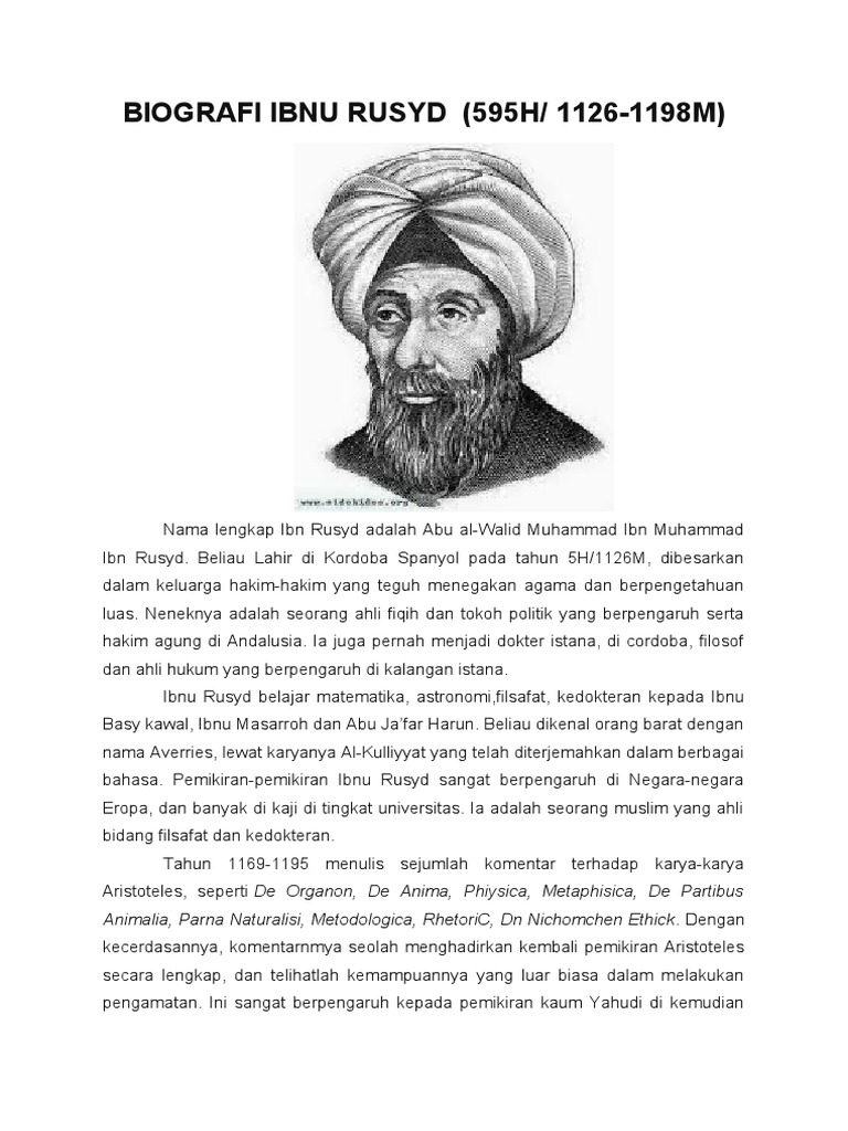 Biografi Ibnu Rusyd | PDF