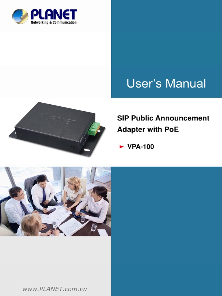 Sip Public Announcement Adapter With Poe | PDF | Session Initiation ...