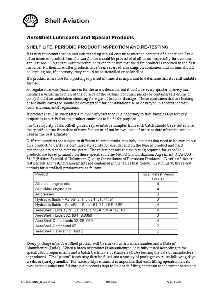 Shell Aviation: Aeroshell Lubricants and Special Products | PDF | Motor ...