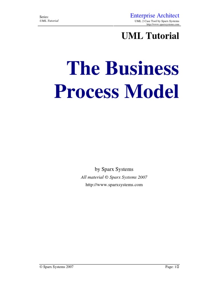 The Business Process Model: UML Tutorial | PDF | Business Process ...