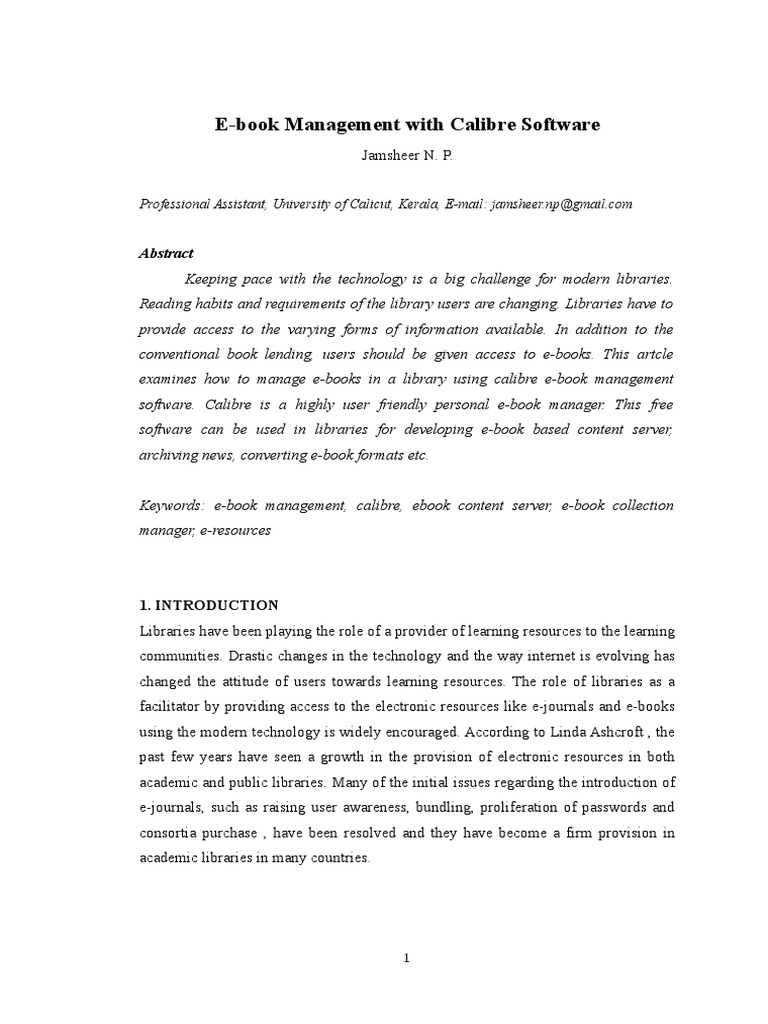 E-Book Management With Calibre Software | PDF | E Books | Metadata