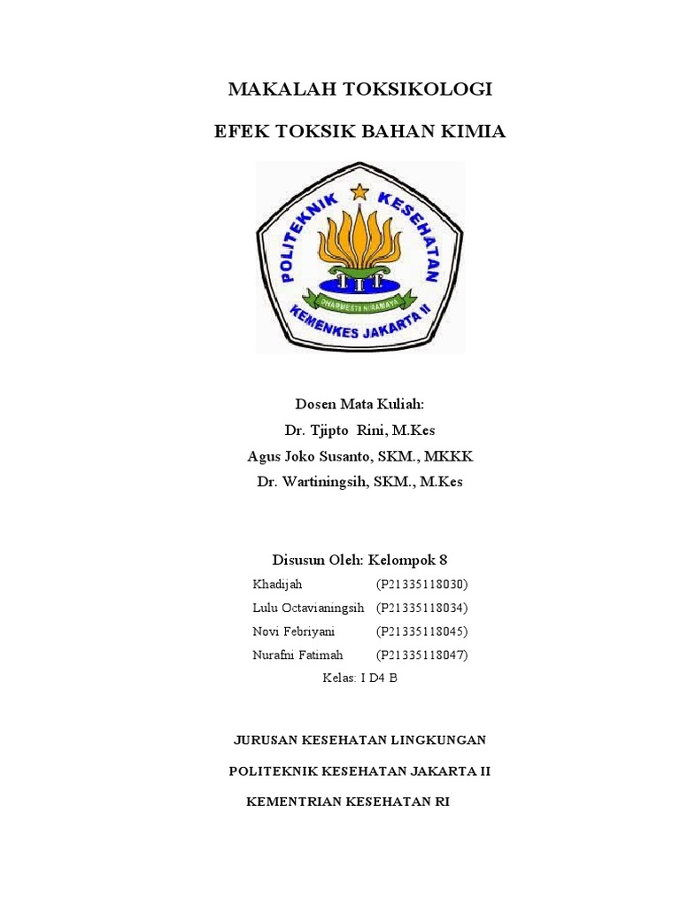 Efek Toksik Bahan Kimia | PDF
