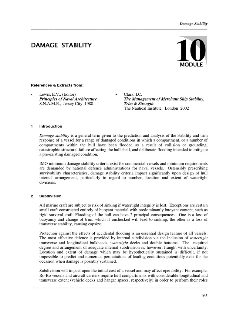 Damage Stability: Principles of Naval Architecture The Management of ...