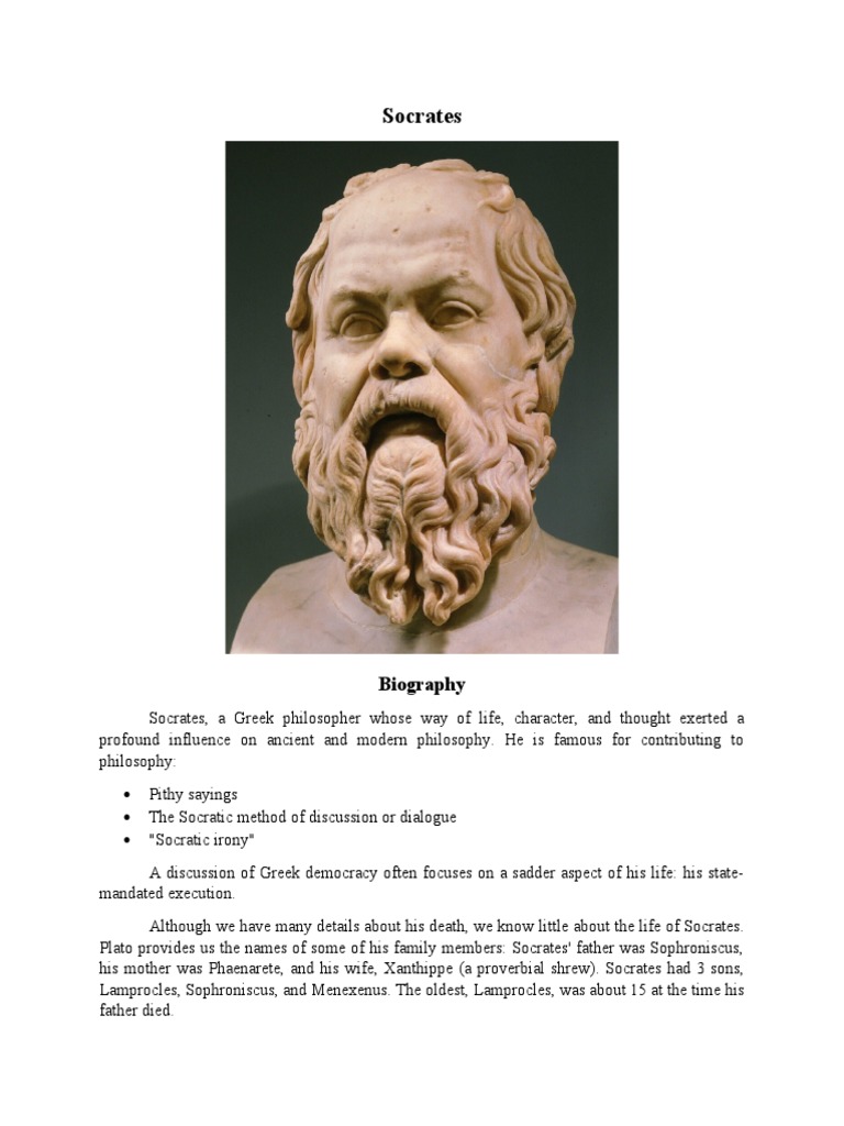 Socrates: Biography | PDF | Socrates | Immanuel Kant