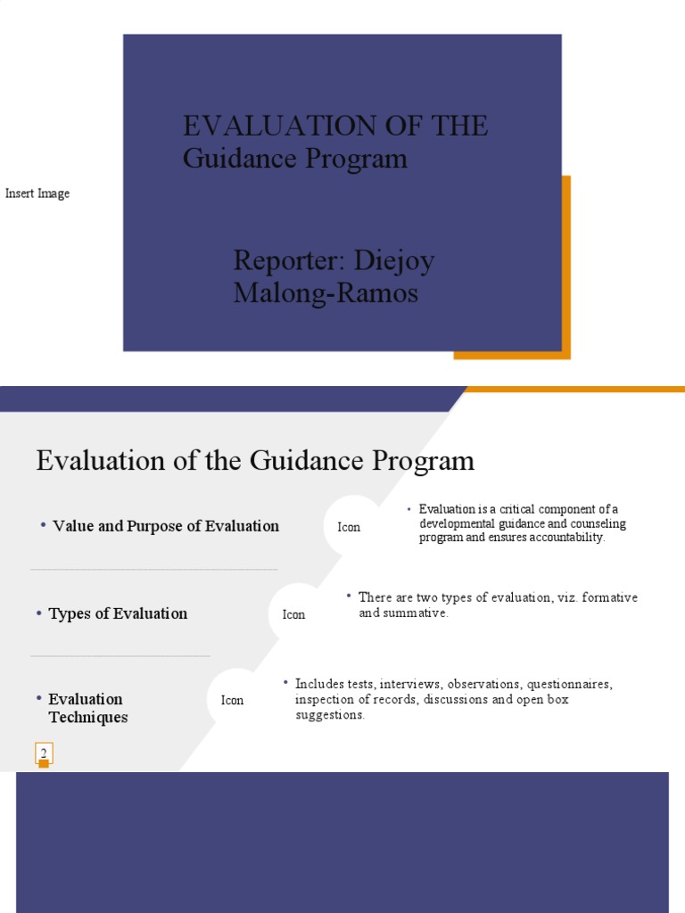 Evaluation of The Guidance Program: Insert Image | PDF | Program ...