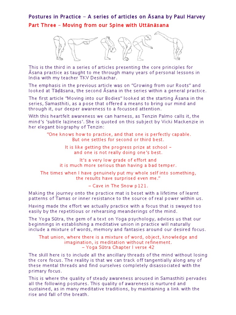 Asana Article 3 Uttanasana | PDF | Asana | Ashtanga Vinyasa Yoga
