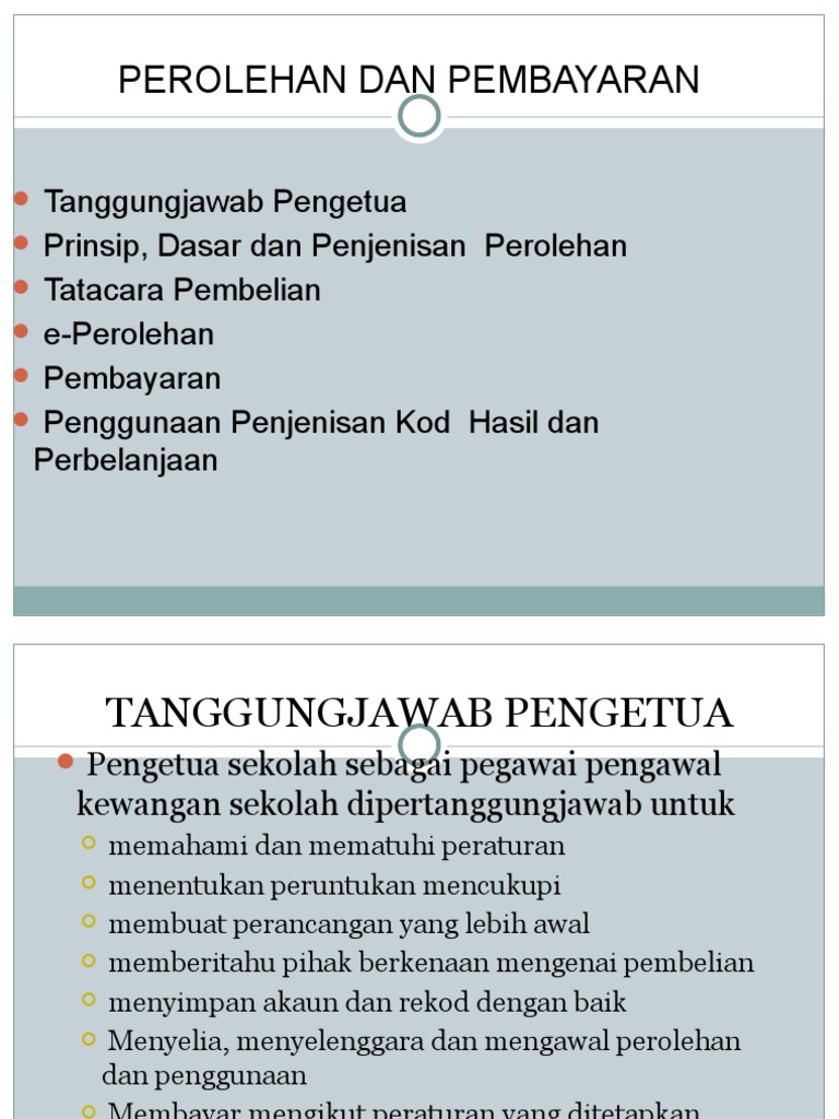 Perolehan Pembayaran | PDF