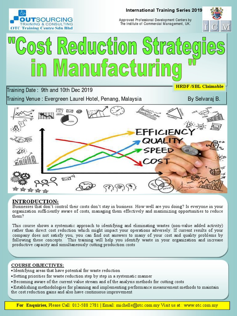 Cost Reduction Strategies in Manu-9 10 Dec 19 | PDF | Cost Accounting ...