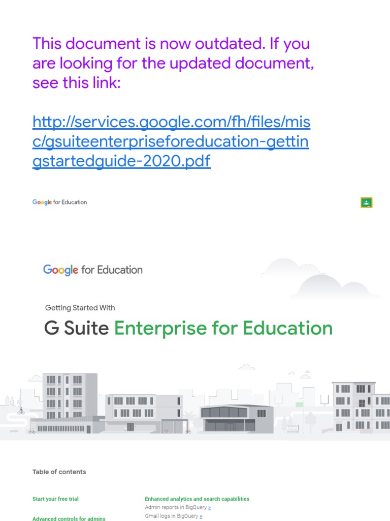 G Suite Enterprise For Education-Getting Started Guide | PDF | Gmail | Cloud Computing