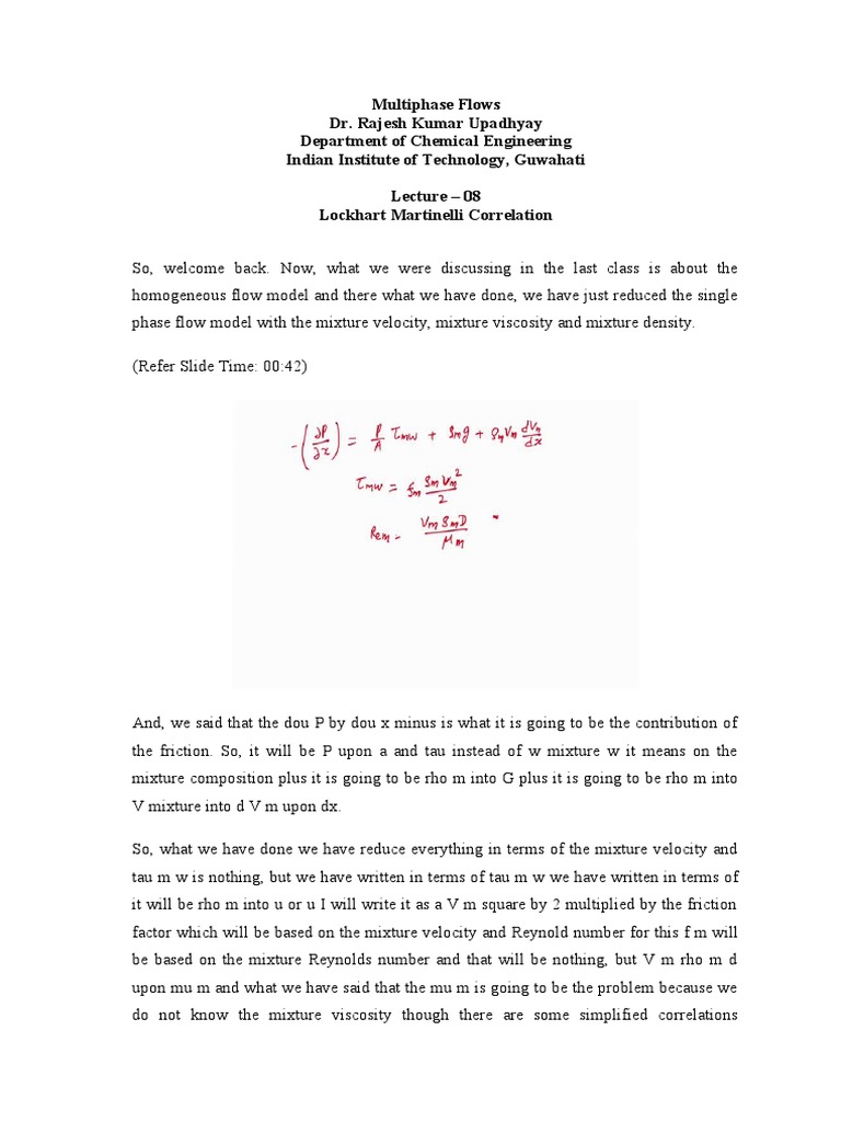 Lec8 PDF | Download Free PDF | Fluid Dynamics | Reynolds Number