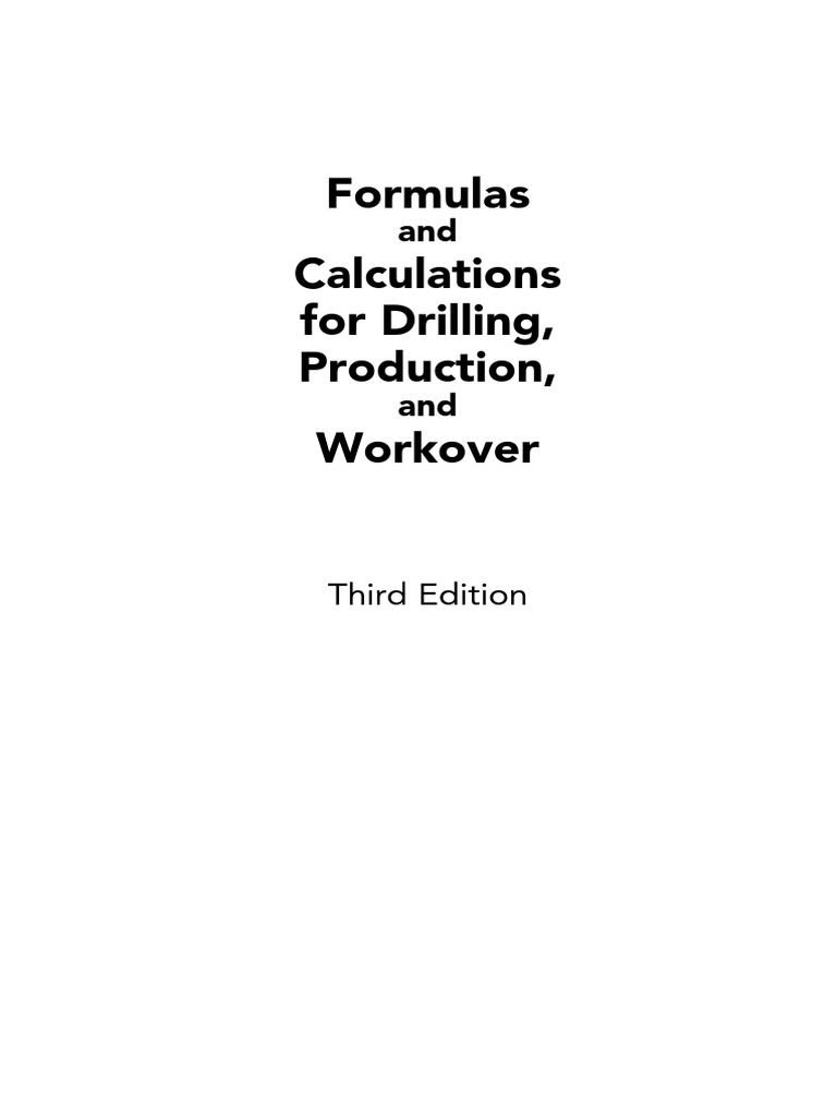 Drilling & Production Formulas Guide | PDF | Art