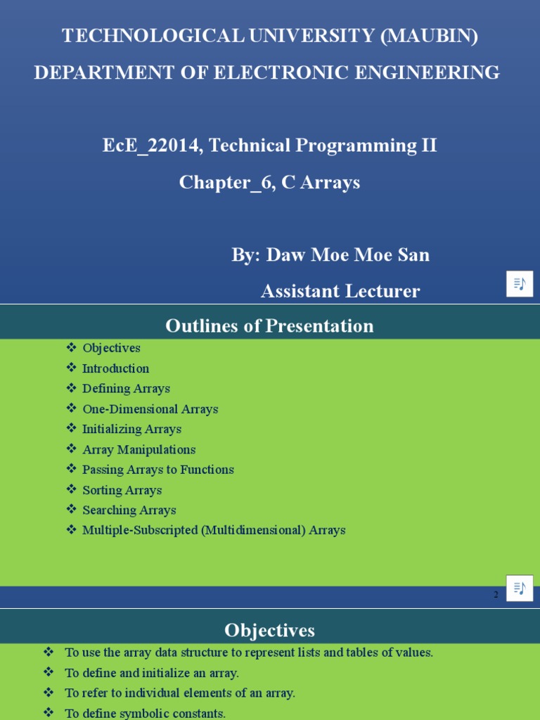 Technological University (Maubin) Department of Electronic Engineering ...