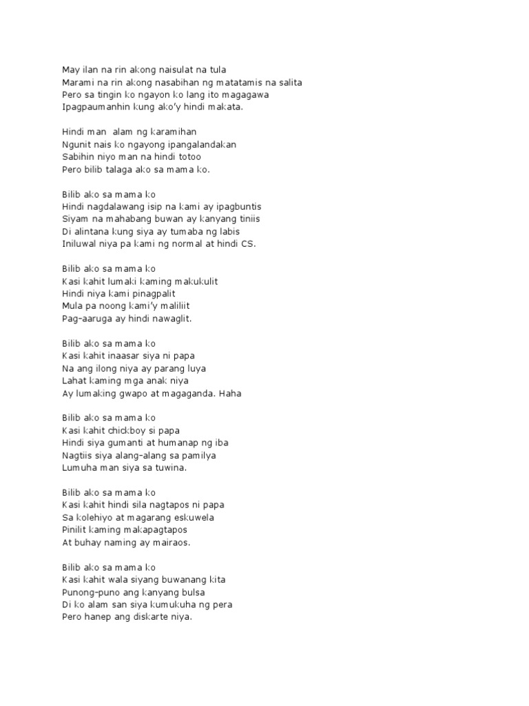 Tula para Kay Mama | PDF