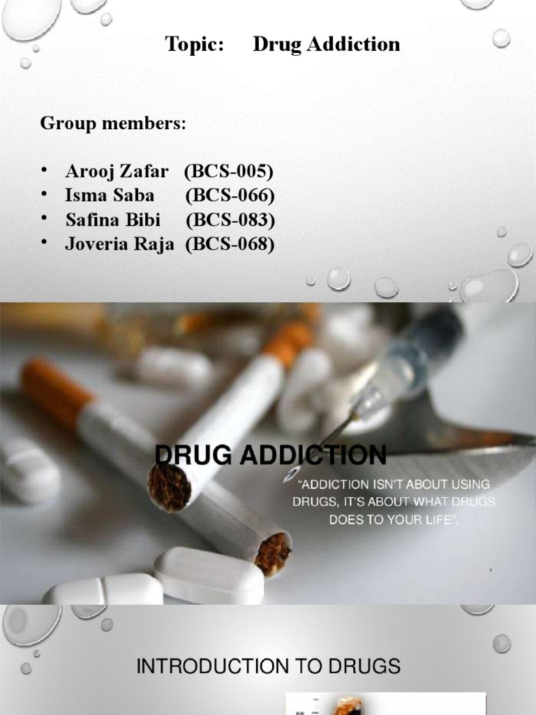 Topic: Drug Addiction: Group Members | PDF