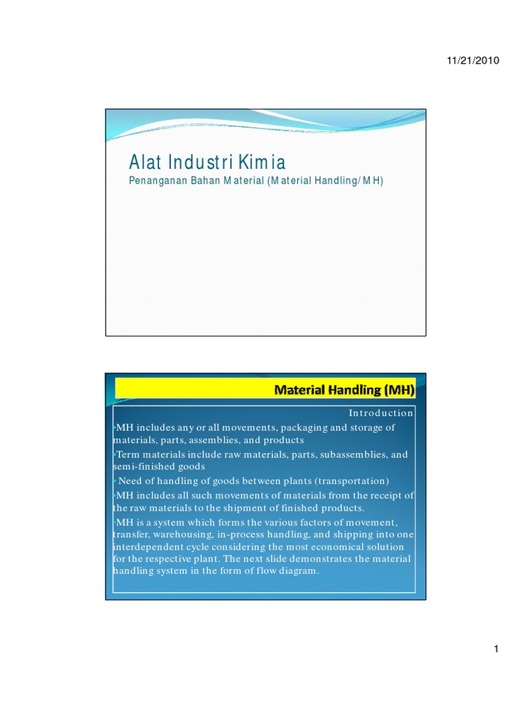 Material Handling Industri Kimia | PDF | Crane (Machine) | Transport