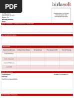 Birlasoft Resume Sample | PDF
