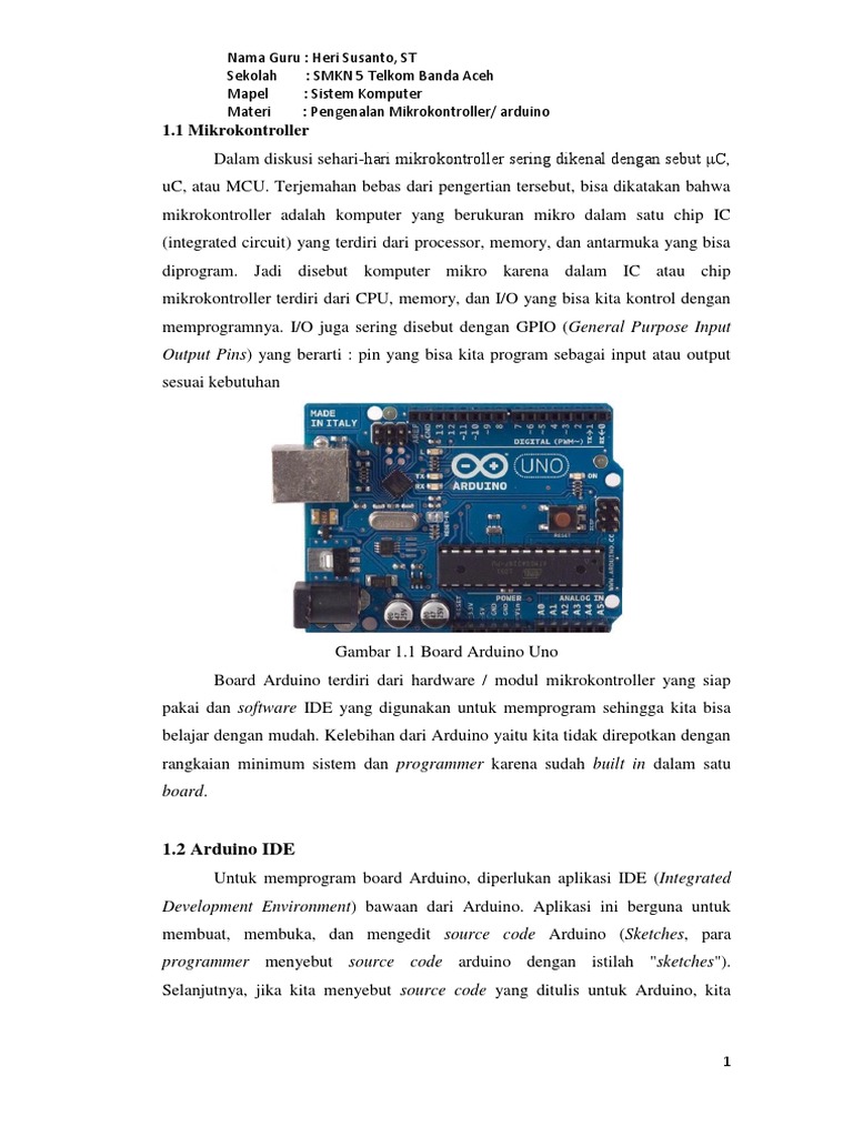 Praktikum 1 Arduino | PDF