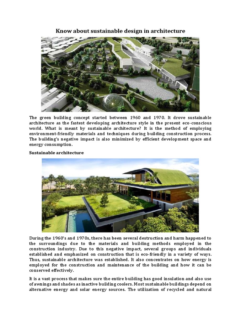 Green Architecture | PDF | Green Building | Sustainable Architecture
