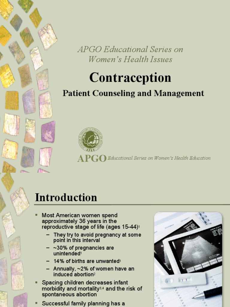 Contraception Apgo Educational Series On Women S Health Issues Pdf