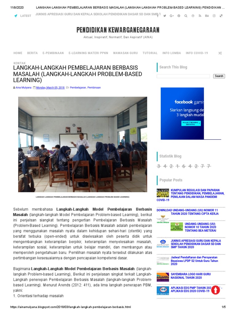 Langkah-Langkah Pembelajaran Berbasis Masalah (Langkah-Langkah Problem ...
