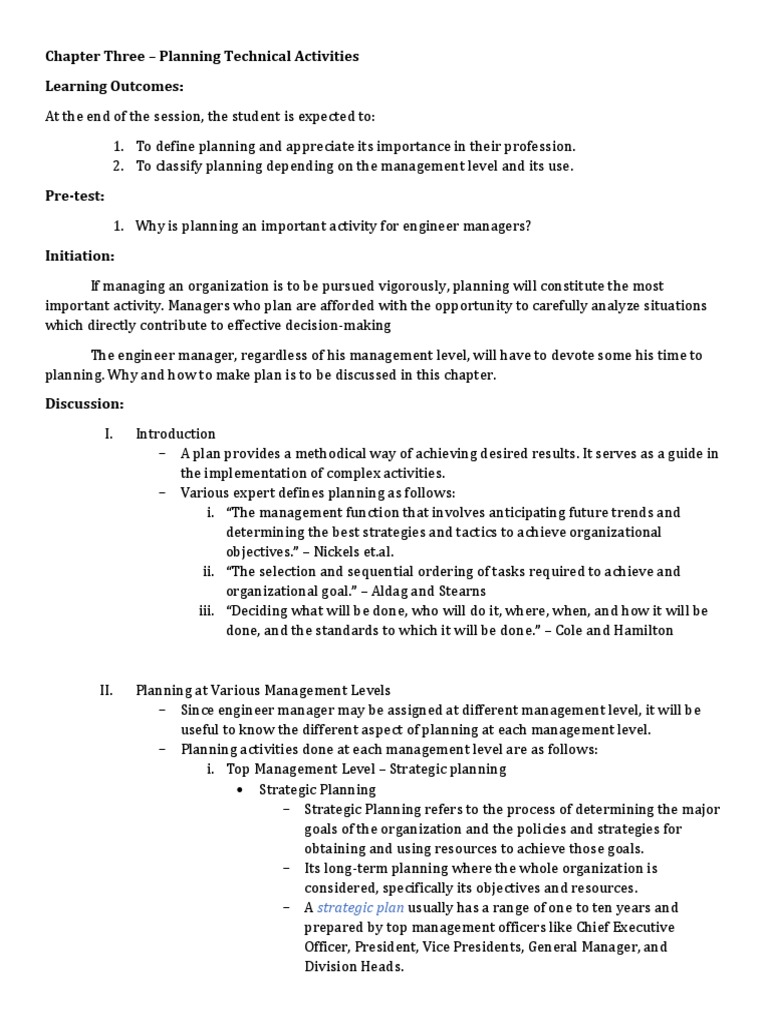 Chapter 3 - Engineering Management | PDF | Marketing | Goal