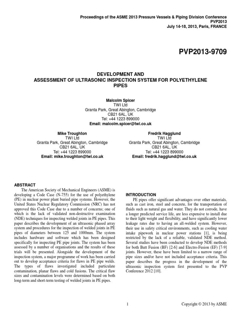 ASME PVP Conference Paris France July 2013 | PDF | Fracture ...