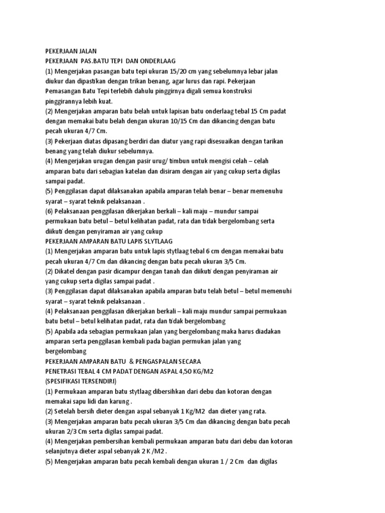 Konstruksi Jalan: Batu Tepi & Telford | PDF