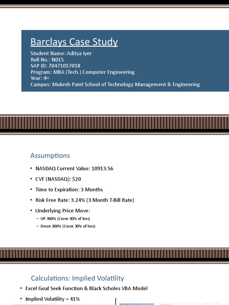 Barclays Case Study | PDF