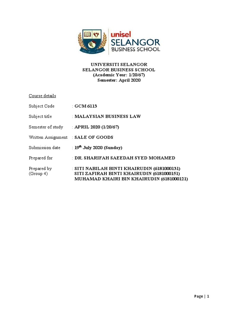 Group 4 - Written Assignment | Download Free PDF | Breach Of Contract ...