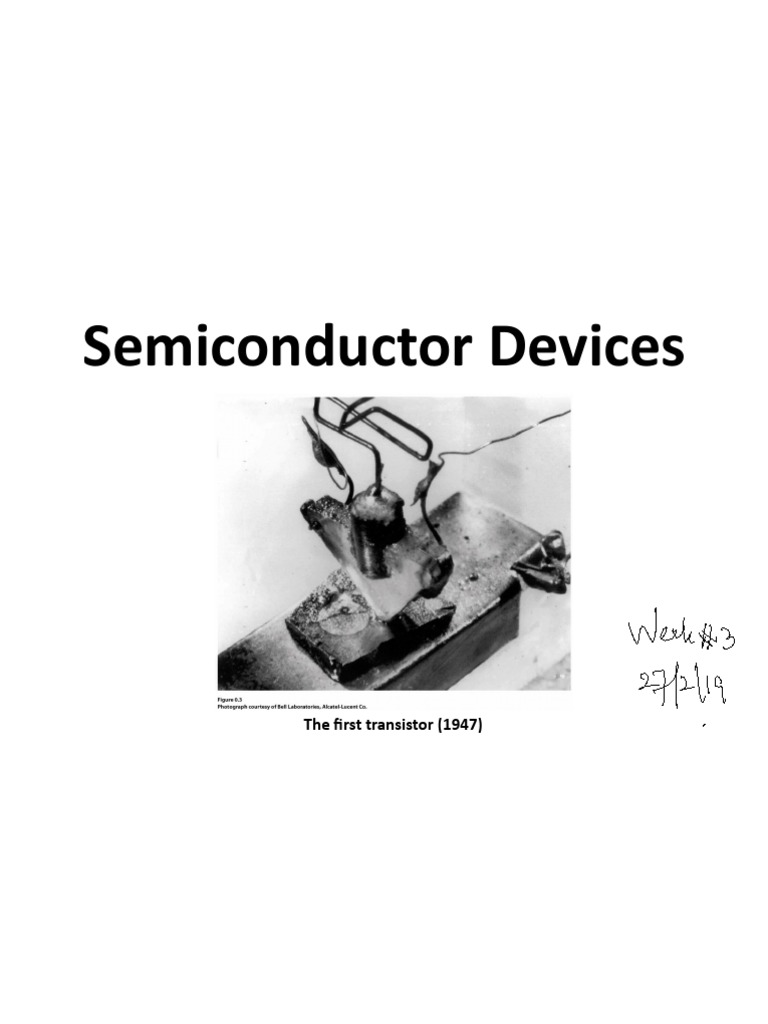 Semiconductor Devices: The First Transistor (1947) | PDF