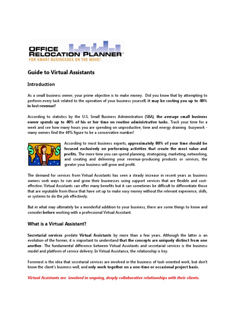 Essential Guide to Using Virtual Assistants | PDF | Freelancer ...
