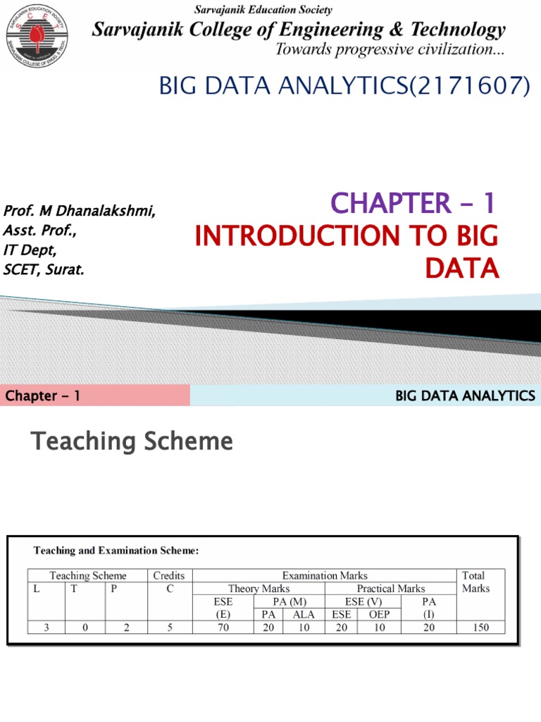 CHAPTER - 1 - Introduction - 1 | PDF | Analytics | Big Data