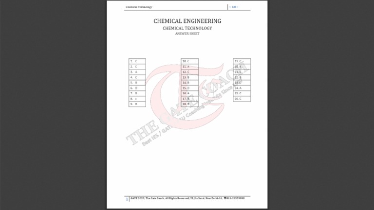 CT - Answer Key | PDF