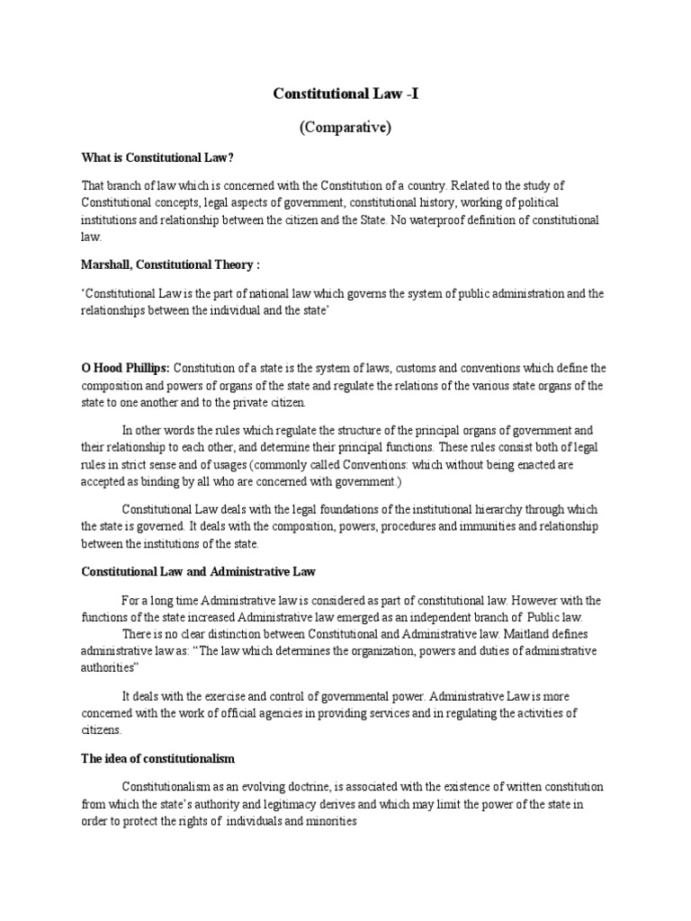 Understanding Constitutional Law Concepts | PDF | Separation Of Powers ...