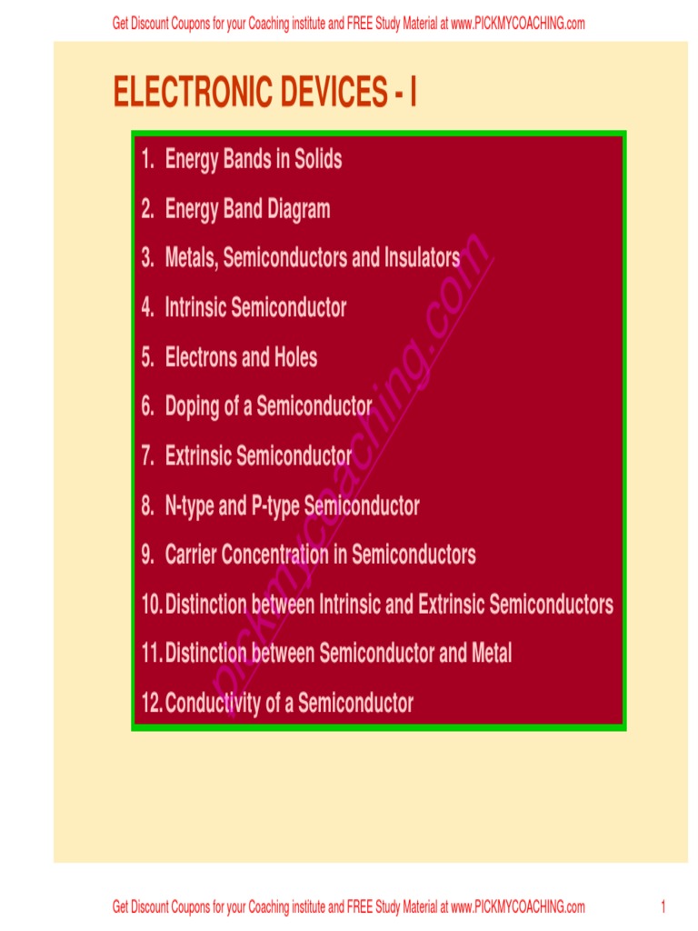 Electronic Devices PDF | PDF | P–N Junction | Semiconductors