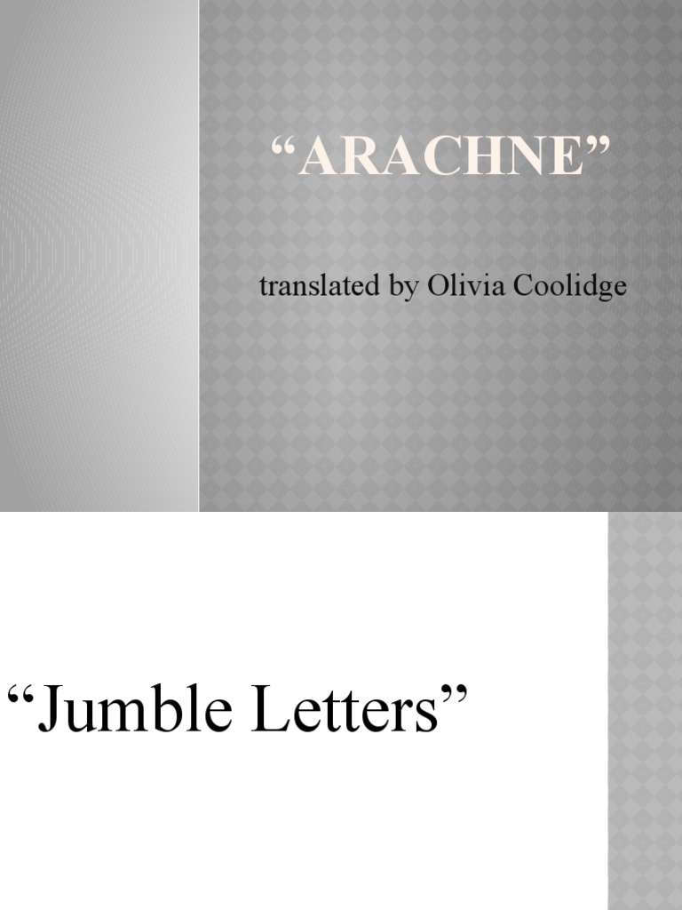 Arachne: Myth and Lesson Plan | PDF | Athena