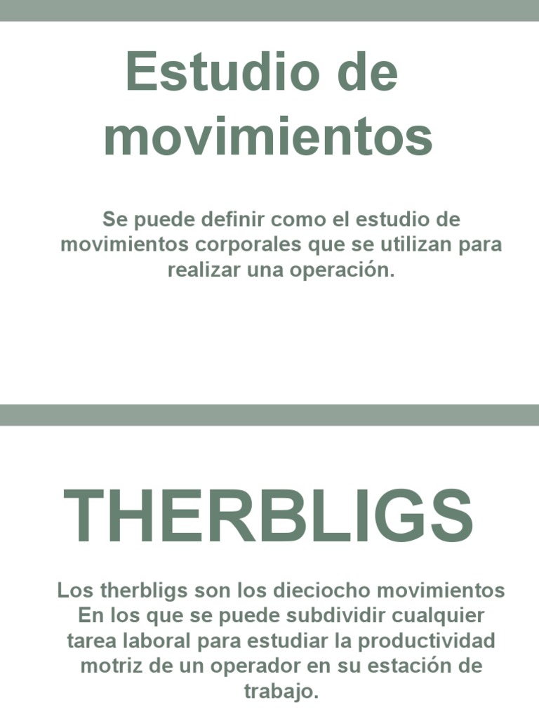Therbligs Estudio | PDF | Naturaleza
