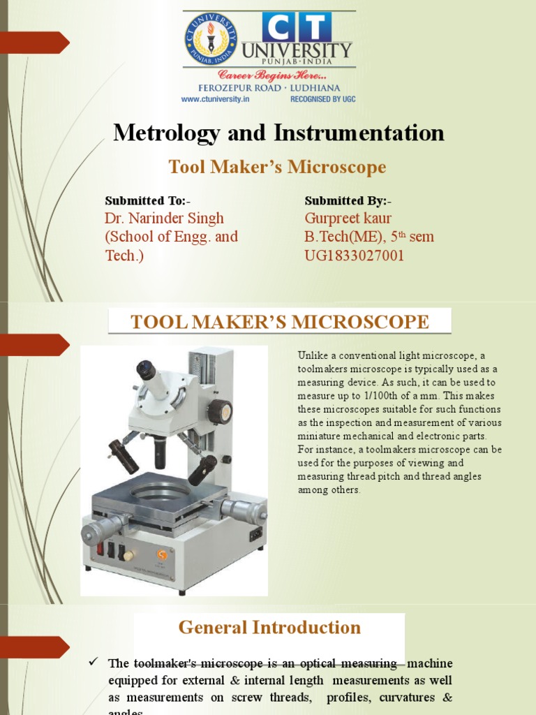 MI Tool Makers Microscope | PDF | Microscope | Optics