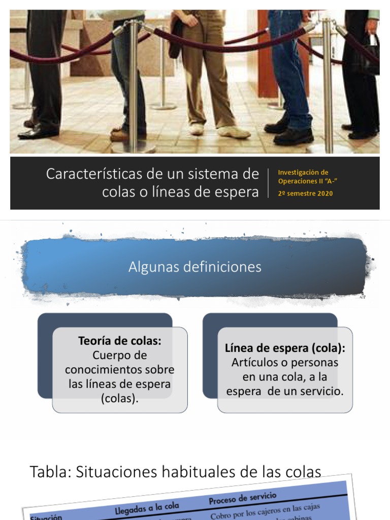 Características de Sistemas de Colas | PDF | Cola (tipo de datos ...