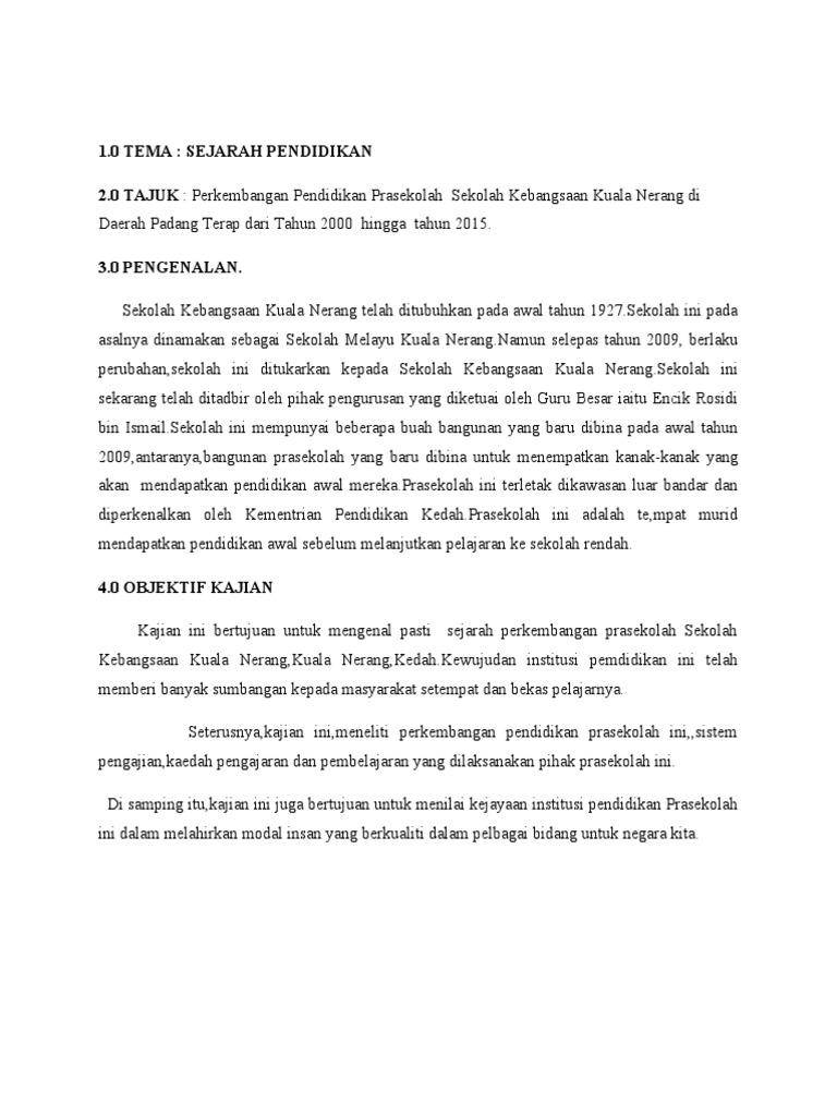 Proposal Sejarah | PDF